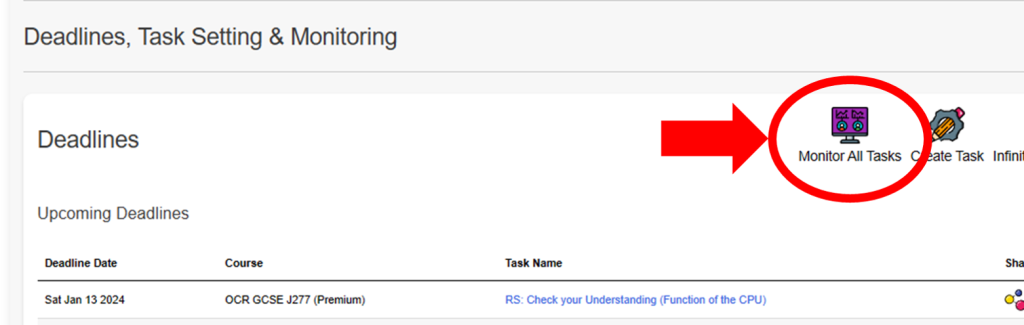 "All Tasks" Monitor Table - CSUK:ReviseCS